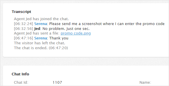 File Sharing in Live Chat - Comm100 Live Chat