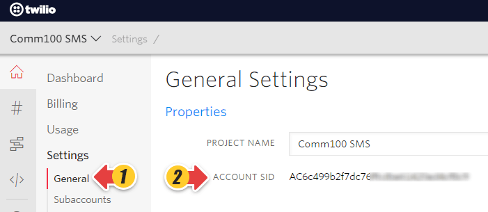 Where to Find Twilio Account SID, Auth Token and Phone Number SID