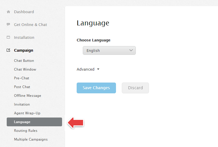 How to Change Visitor Side Interface to Another Language